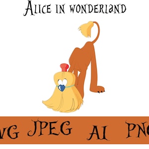 Alice in Wonderland Svg, Brush Dog SVG Design for Your Do It Your Self ...