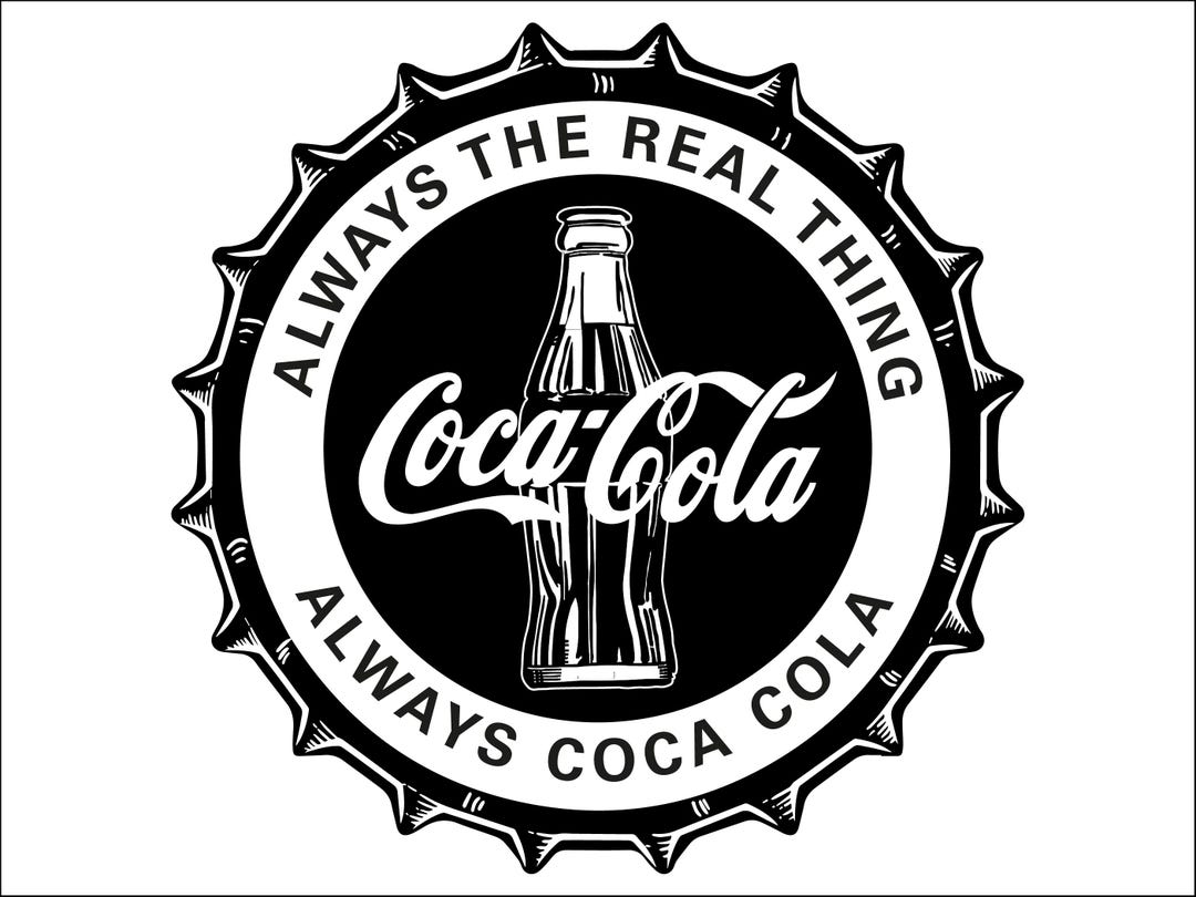 Lasercutter Coca Cola SVG, Coke Svg, Coca Cola DXF, Coke DXF, Black and ...