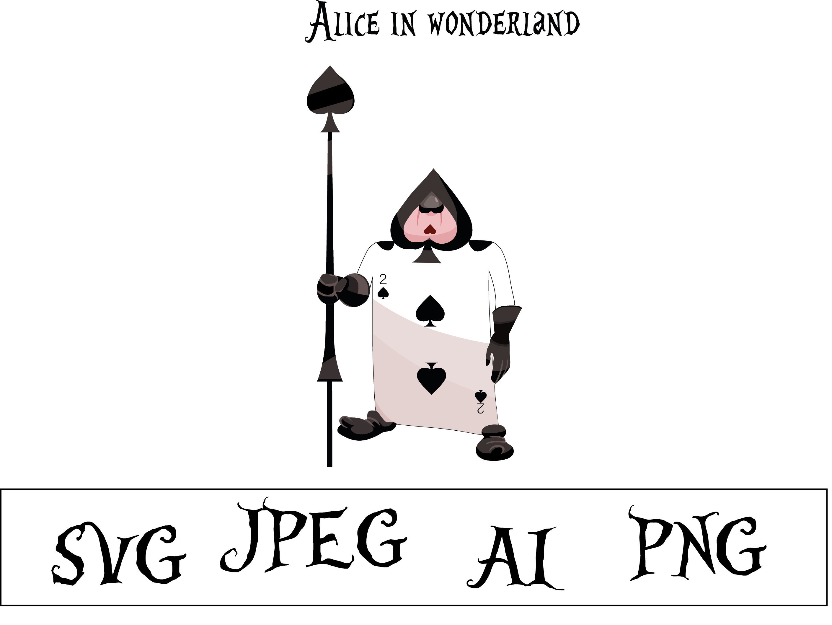 Alice in Wonderland Svg, Alice in Wonderland Png, Pic Card Soldier Svg ...