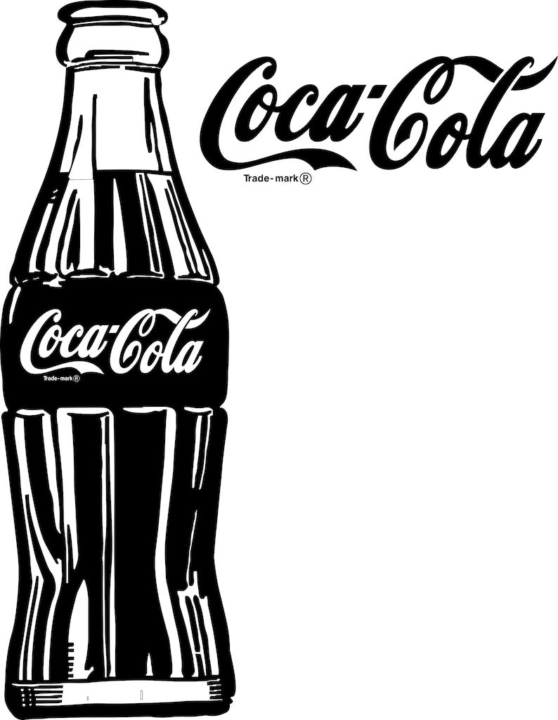 Coca Cola Cricut Svg, Coca Cola Png, White and Black Coke Svg, Coca ...