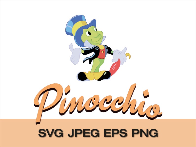 Jiminy Cricket Svg File, Pinocchio Svg for Your Do It Your Self Project ...