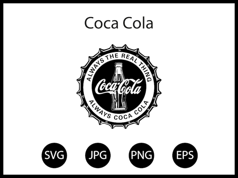 Coca Cola SVG, Coca Cola PNG, Coke Svg, Black and White Coke Svg File ...