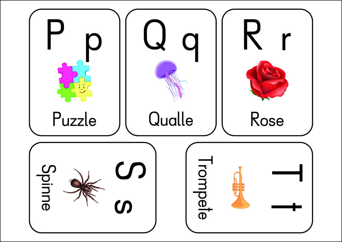 Educational Printable German Alphabet Flashcards Pdf Fun Learning Tool ...