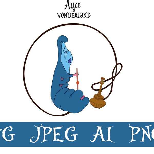 Alice in Wonderland Absolem Svg - Etsy Norway