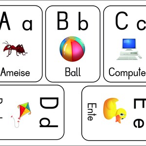 German Alphabet Flashcards - Educational Learning PDF for Kids! Instant ...