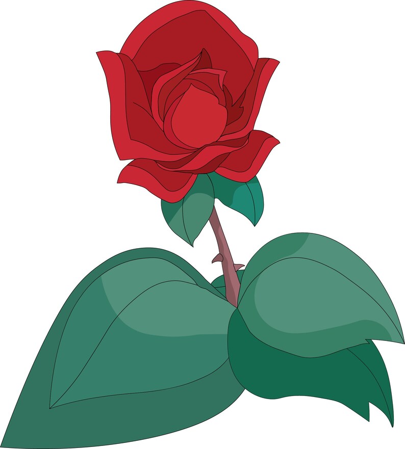 Red Rose Svg, Flower SVG, Red Rose Png, Instant Download - Etsy