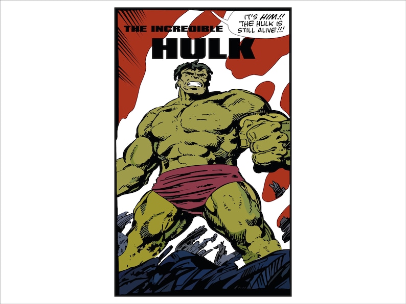 Hulk Svg, Cricut Svg, Hulk Png, Hulk Comic, Marvel Svg, Vintage Comic ...
