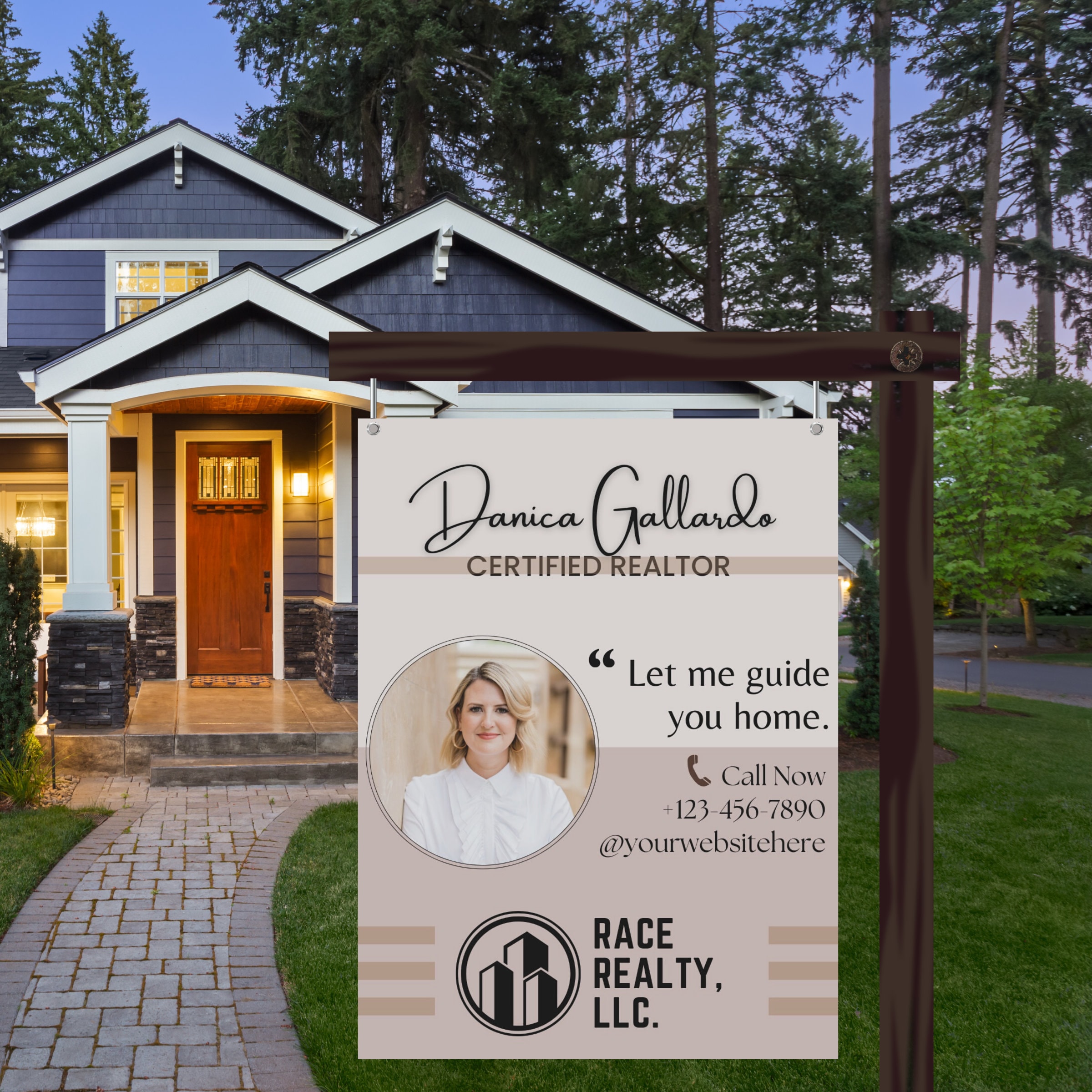 Real Estate Agent Sign Property Sign Open House Sign A Sign for Real Estate Agents and Brokers ...