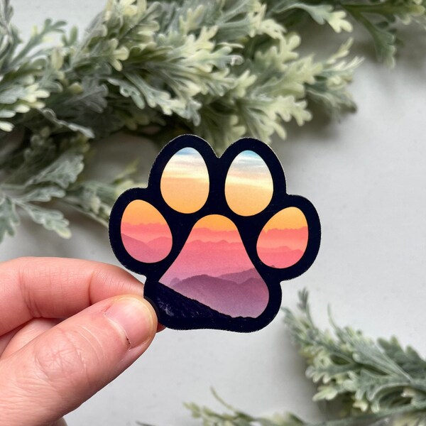 Paw Print Sticker - Etsy