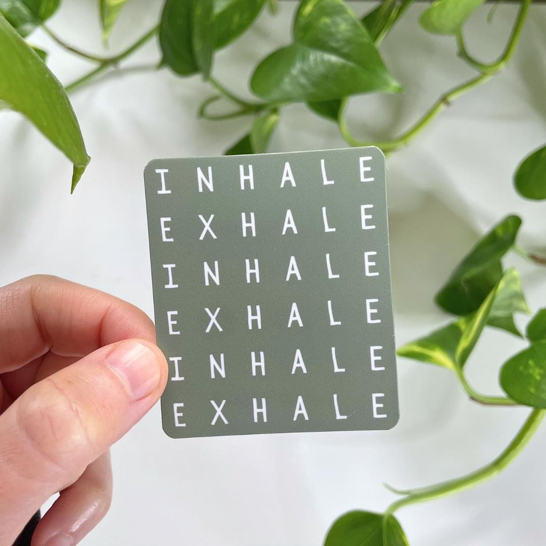 Inhale Exhale Yoga Sticker: Mindfulness Meditation, Waterproof ADHD ...