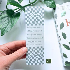 Mindfulness and Mental Health Bookmarks, Spring Aesthetic Handmade ...