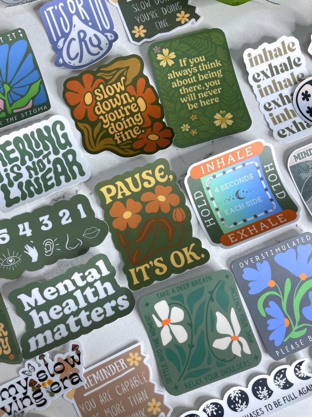 Mental Health Sticker Pack • Anxiety and Self-care Support ...