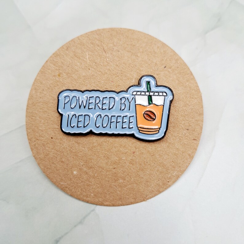 Coffee Themed Enamel Pin| Latte Inspired Bag Accessory - Etsy