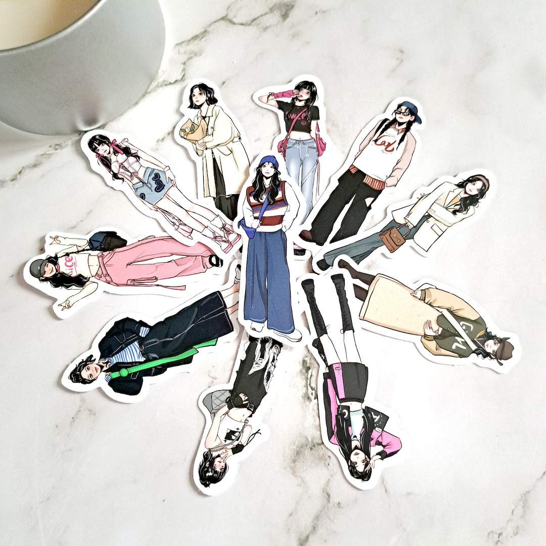 Fashion Girl Sticker Pack| Pack of 5| Waterproof Vinyl Stickers| Phone ...