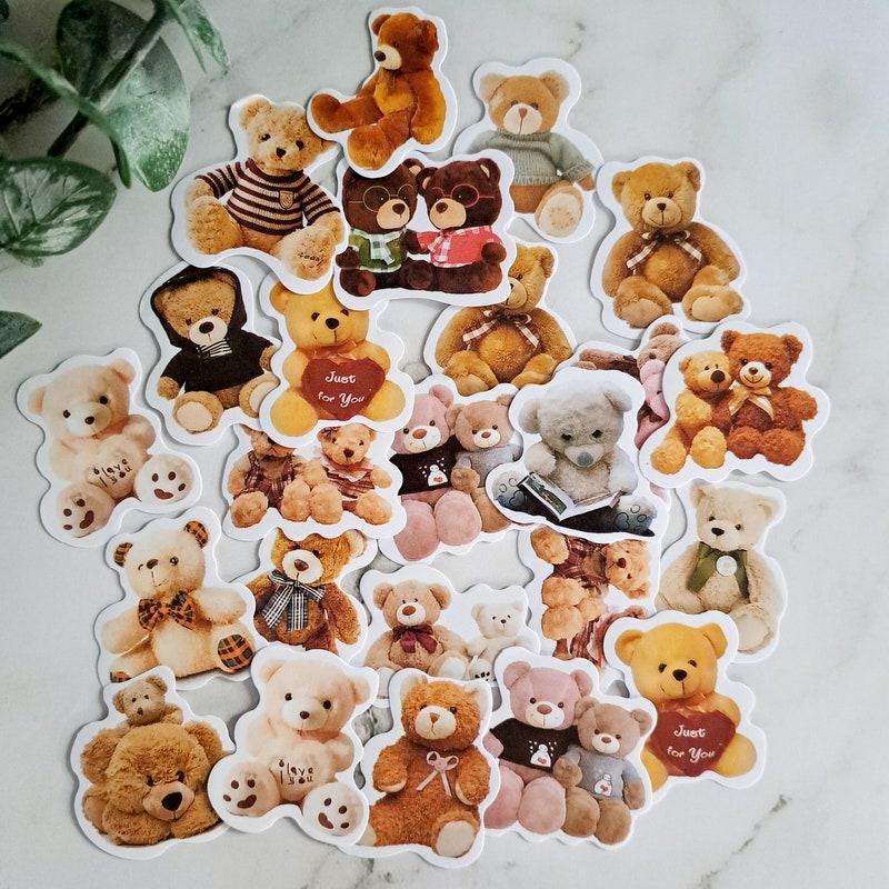 Teddy Bear Stickers - Etsy