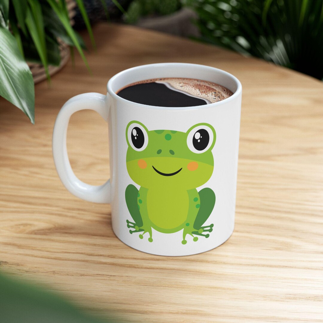 Frog Ceramic Mug, Cute Frog Mug for Nature Lovers, Gift for Frog ...