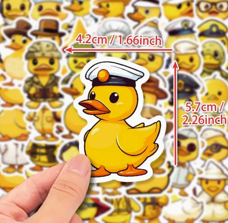 Vinyl Rubber Duck Sticker Pack Pack of 5 Cartoon Character Rubber ...