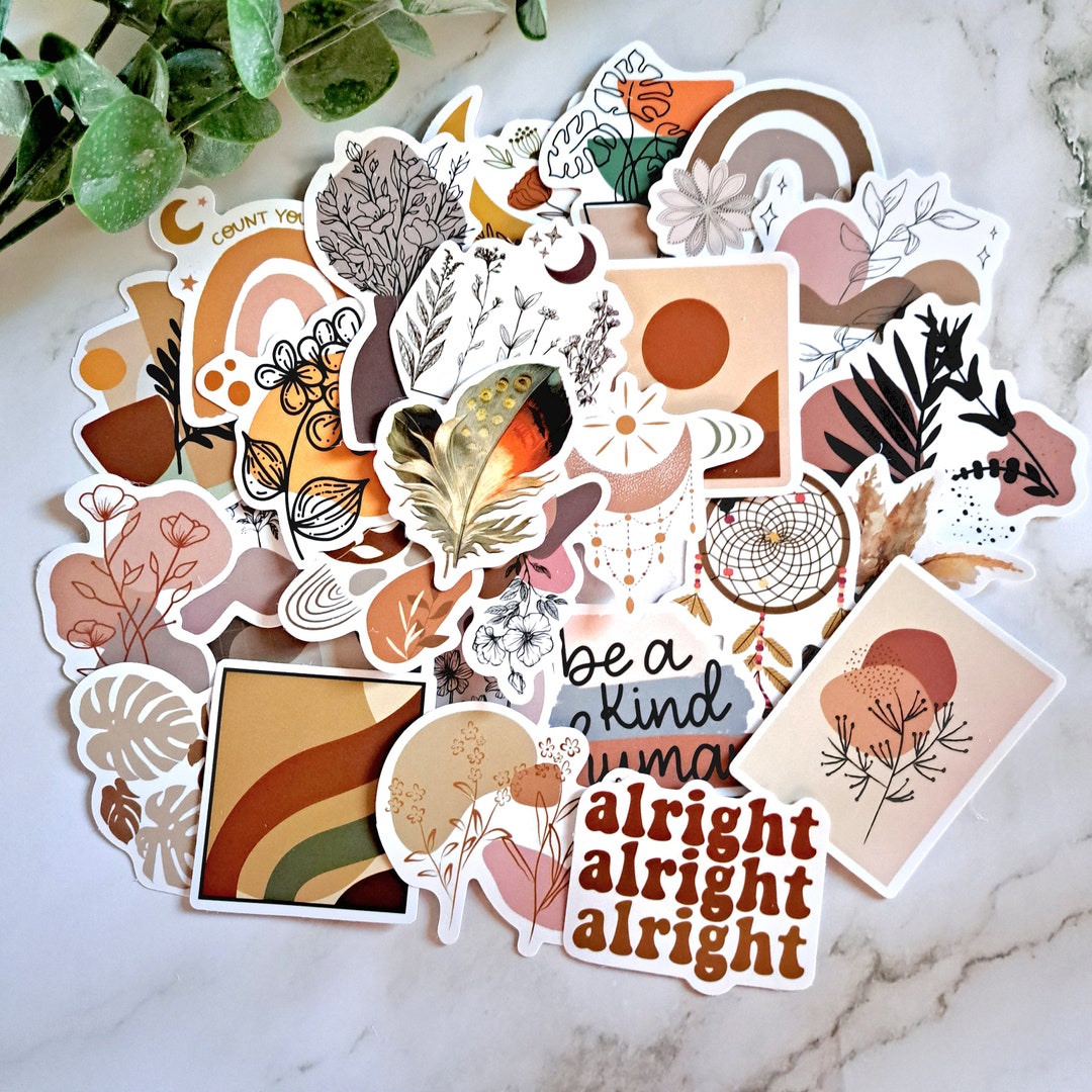 Bohemian Style Creative Waterproof Sticker Pack| Pack of 5| Planner ...