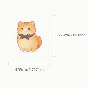 Cute Kitten Sticker Pack| Pack of 5| Vinyl Round-eye Kitten Stickers ...