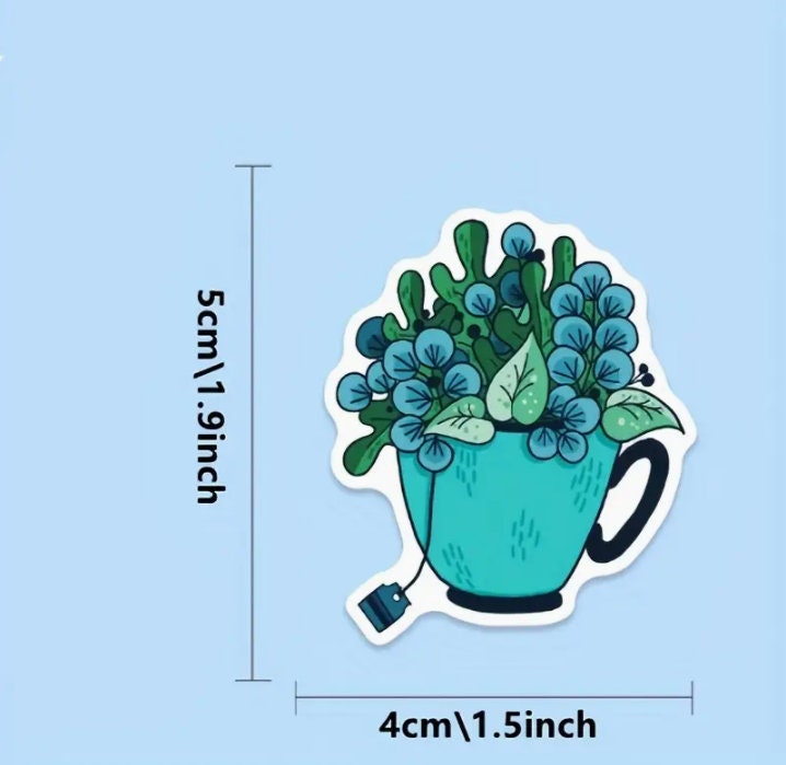 Waterproof Houseplant Sticker Pack| Pack of 5| Plant Planner Stickers ...
