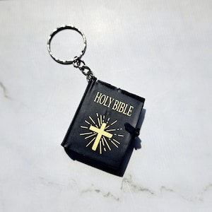Mini Bible Keychain - Etsy