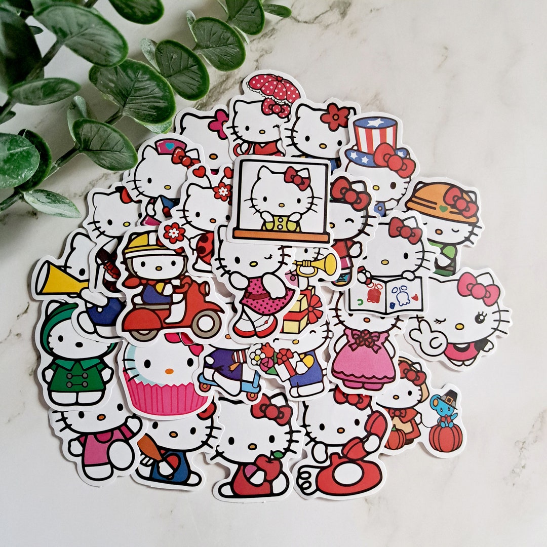 Hello Kitty Sticker Pack Pack of 5 Water Resistant Stickers Planner ...