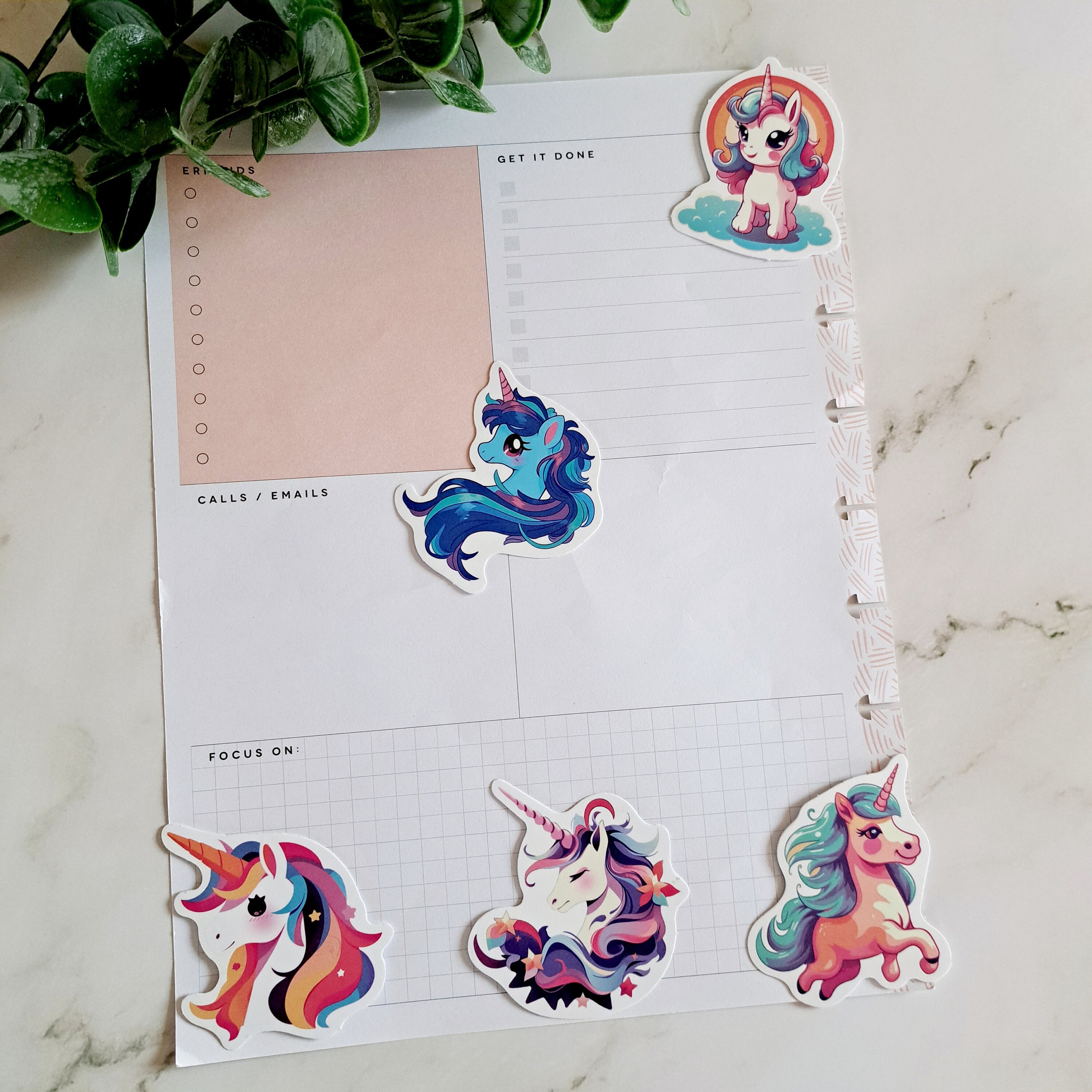 Vinyl Unicorn Sticker Pack| Pack of 5| Waterproof Pegasus Stickers ...