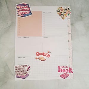 Pink Bookish Vinyl Stickers| Pack of 5| Book Lover Collectible Stickers ...