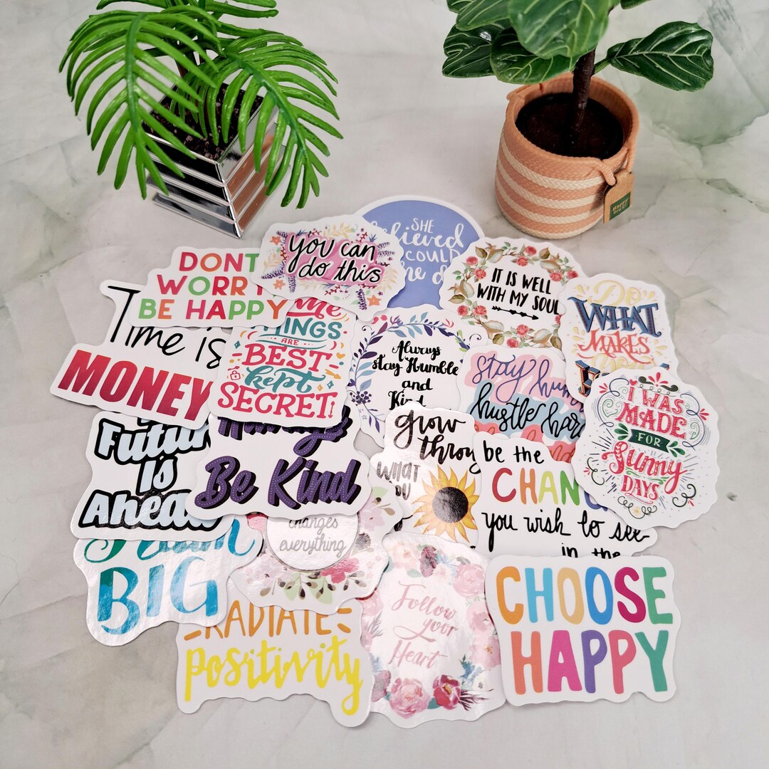 Mini Motivational Stickers| Pack of 6| Inspirational Planner Stickers ...