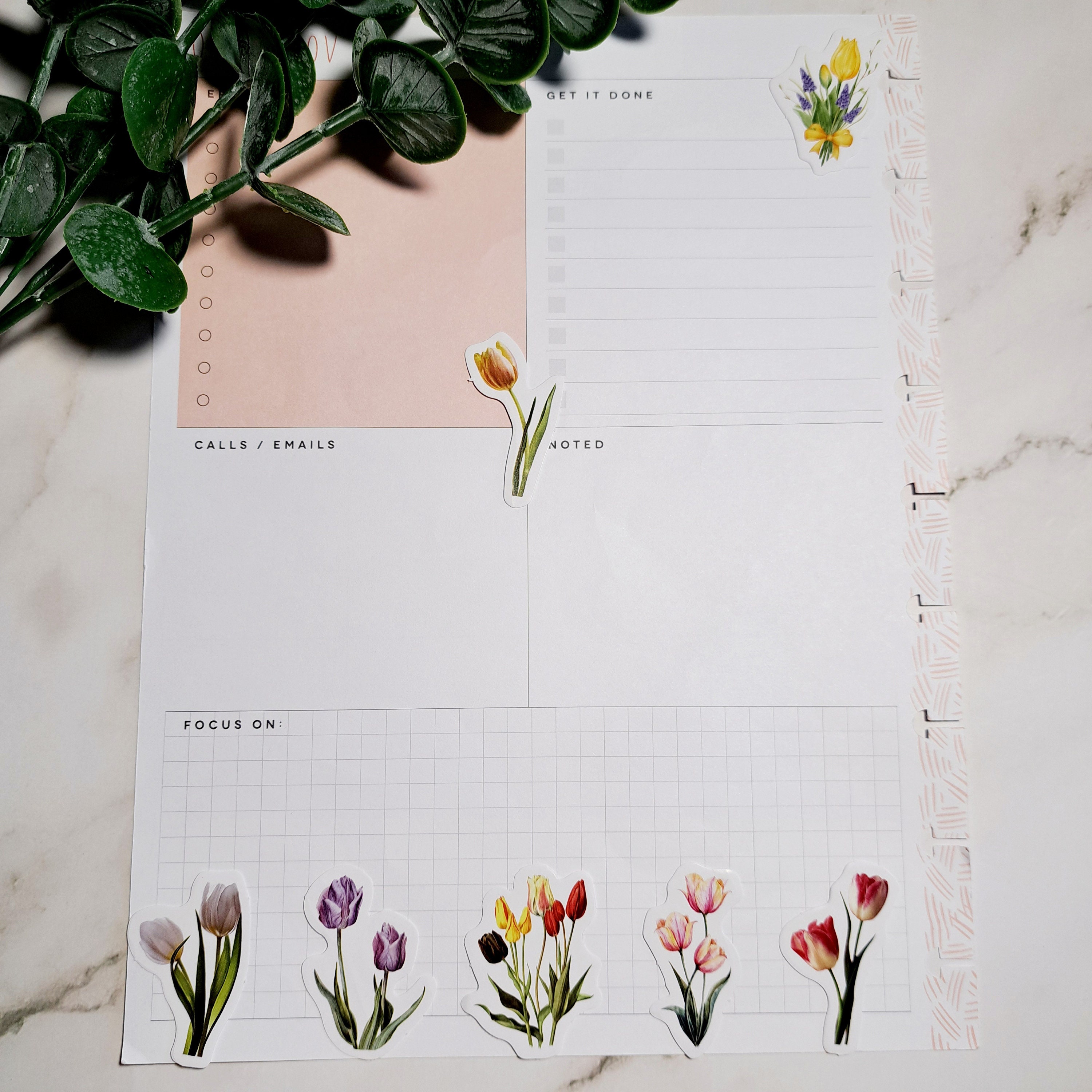 Mini Tulip Sticker Pack Pack of 6 Floral Planner Stickers Notebook ...