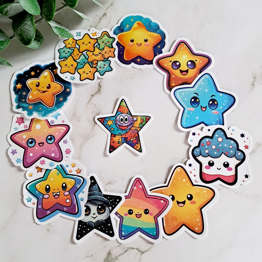 Vinyl Star Sticker Pack| Pack of 5| Phone Case| Notebook| Laptop - Etsy