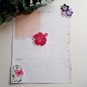 Hibiscus Flower Sticker Pack| Pack of 5| Floral Planner Stickers ...
