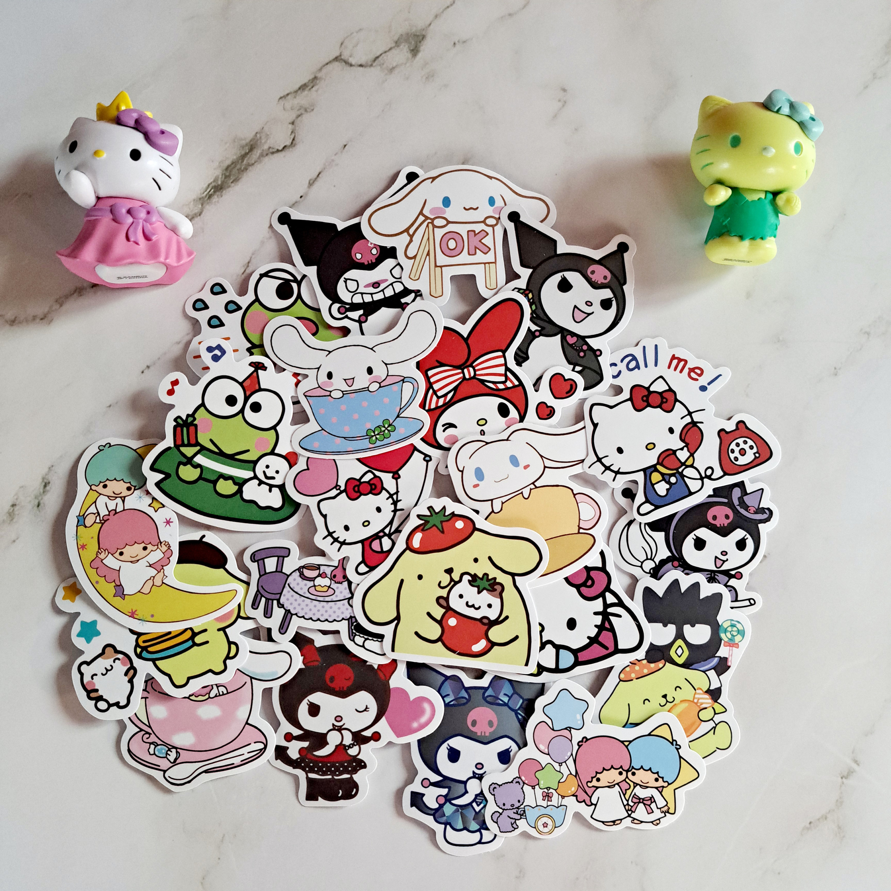 Vinyl Kawaii Sanrio Sticker Pack Pack of 10 Cute Waterproof Planner ...