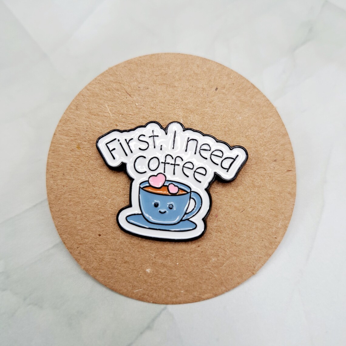 Coffee Themed Enamel Pin| Latte Inspired Bag Accessory - Etsy