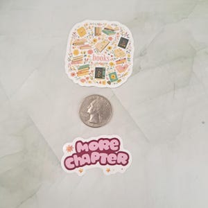 Pink Bookish Vinyl Stickers| Pack of 5| Book Lover Collectible Stickers ...