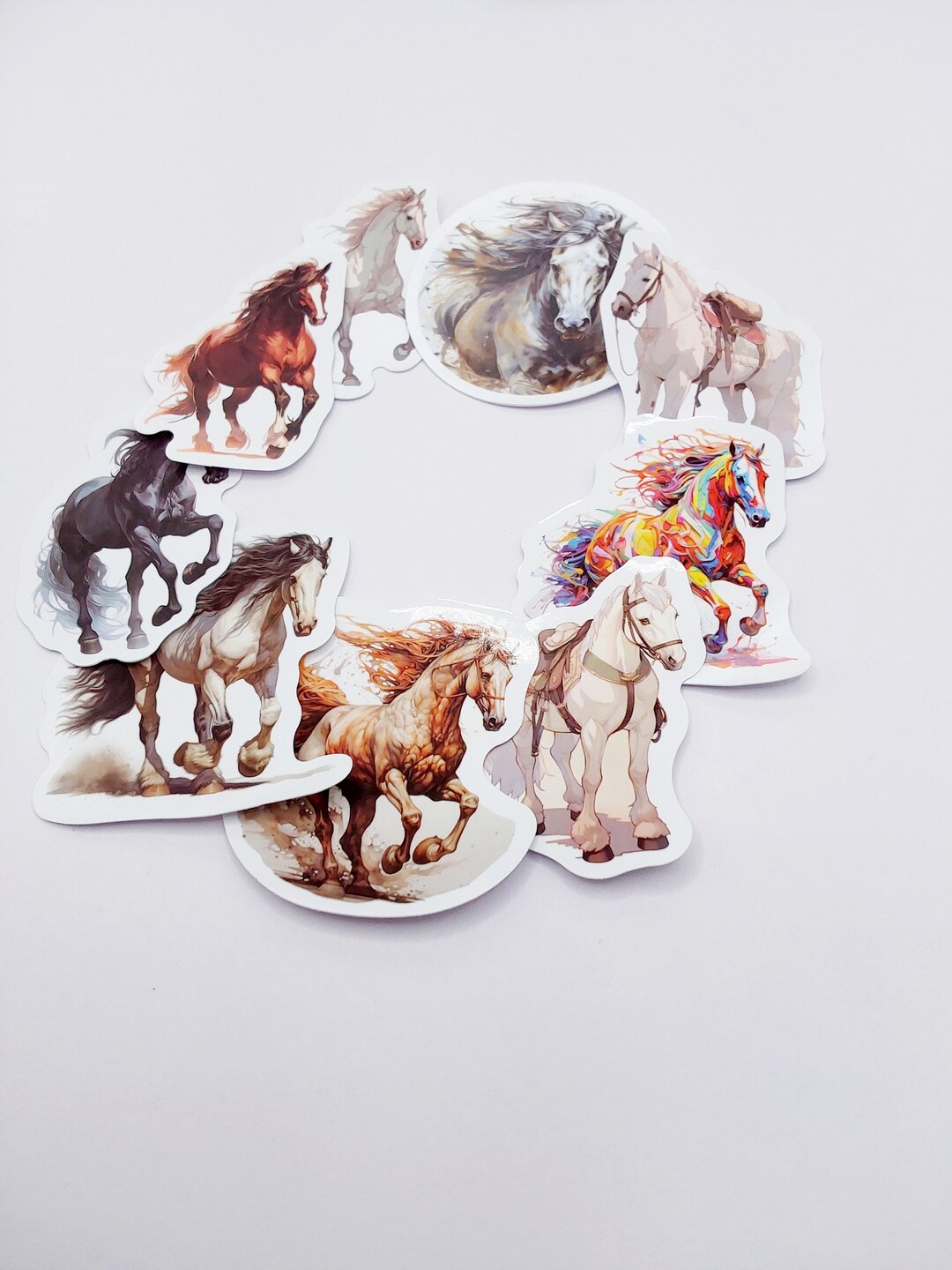 Horse Sticker Pack| Pack of 5| Collectible Equestrian Stickers| Phone ...