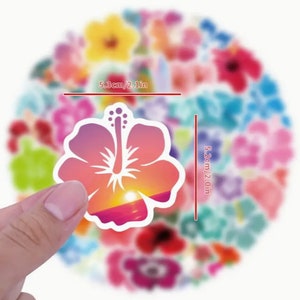 Hibiscus Flower Sticker Pack| Pack of 5| Floral Planner Stickers ...