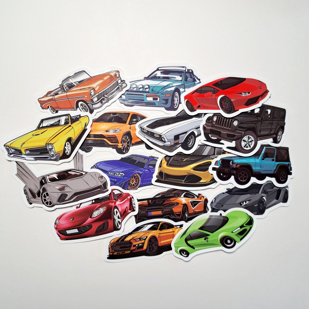 Vinyl Car Sticker Pack| Pack of 5| Sports Car Stickers| Waterproof Hot ...