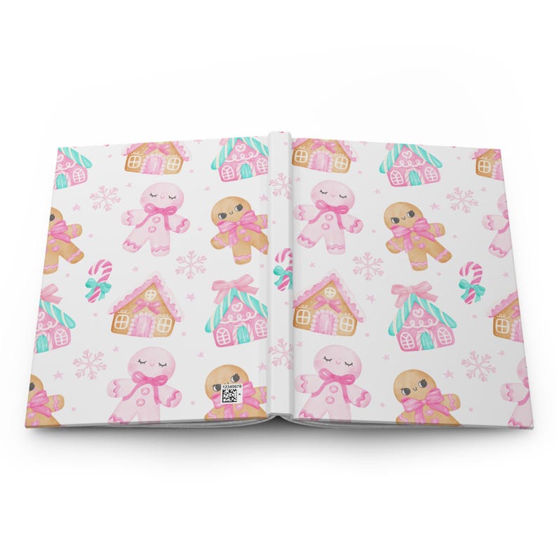 Pink Gingerbread Dream Journal - Cute Holiday Notebook, Christmas Gift ...