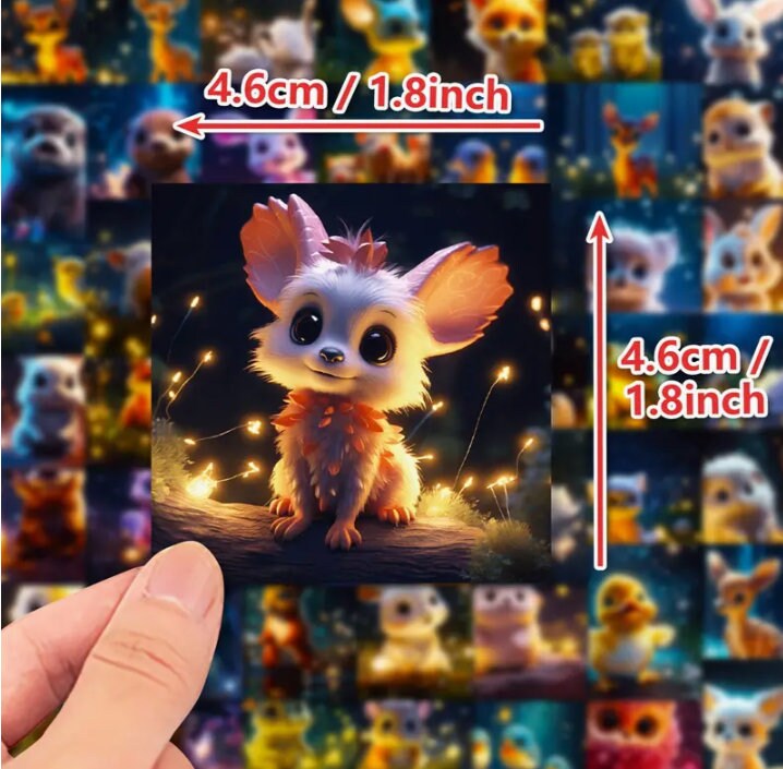 Vinyl Animals in the Night Sky Sticker Pack Pack of 5 Waterproof Nature ...