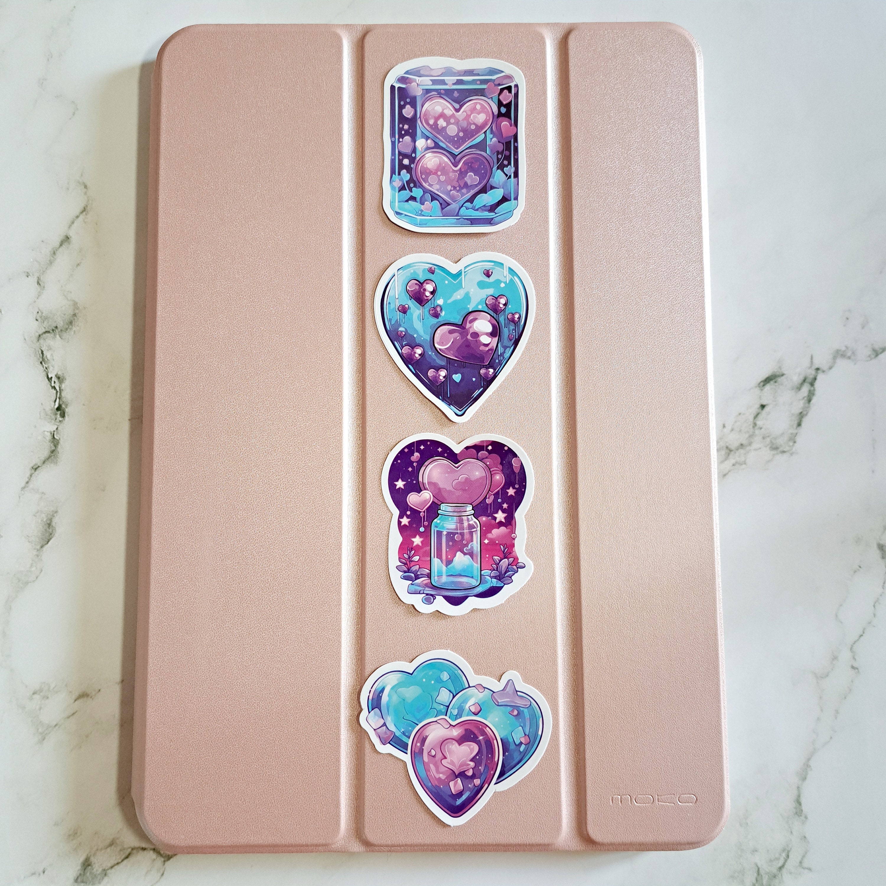 Bubble Heart Sticker Pack Pack of 5 Waterproof Vinyl Stickers Planner ...