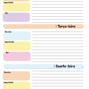 Agenda in Portuguese 2023-2024 Weekly School School Year Printable Pdf ...