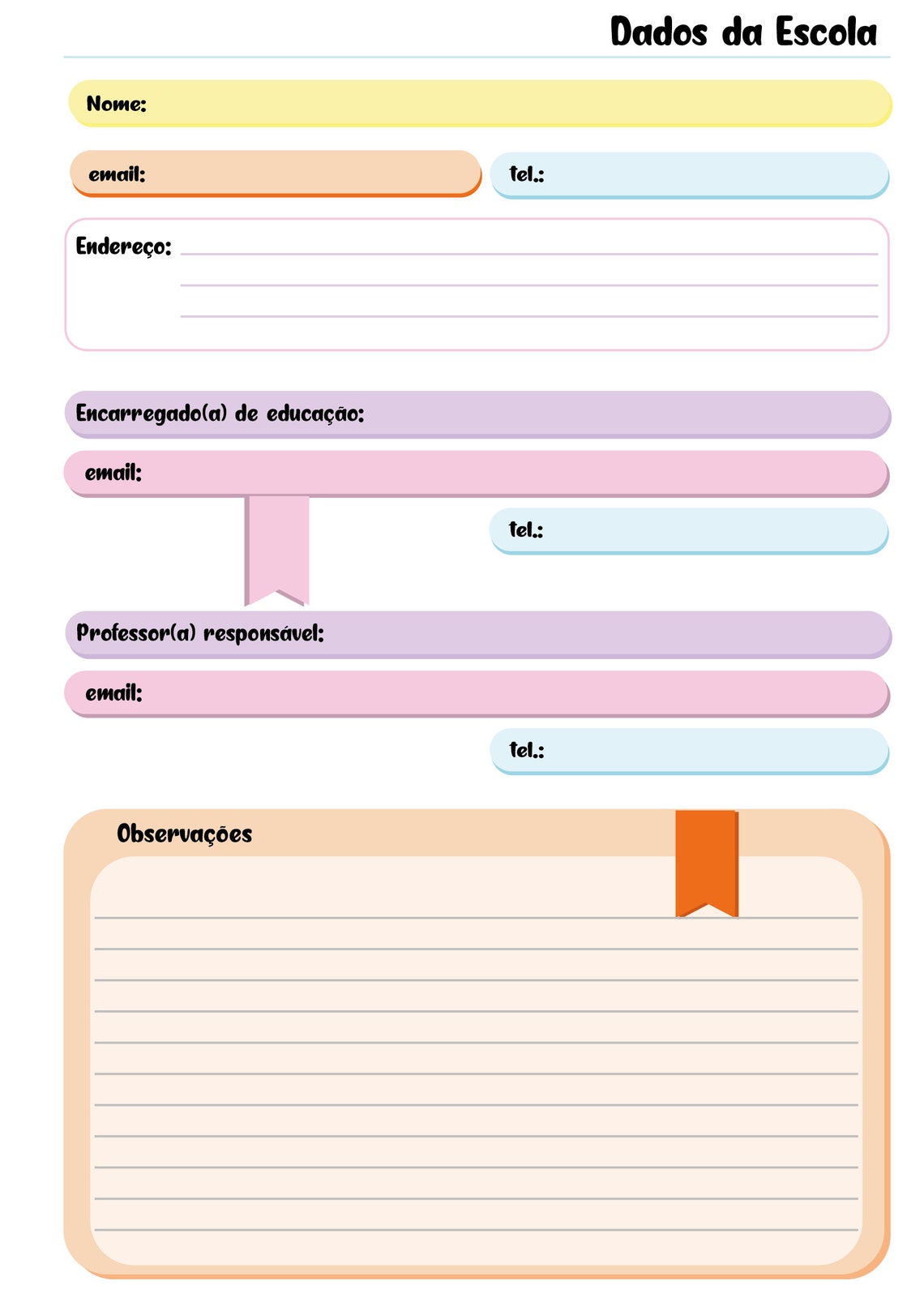 Agenda in Portuguese 2023-2024 Weekly School School Year Printable Pdf ...