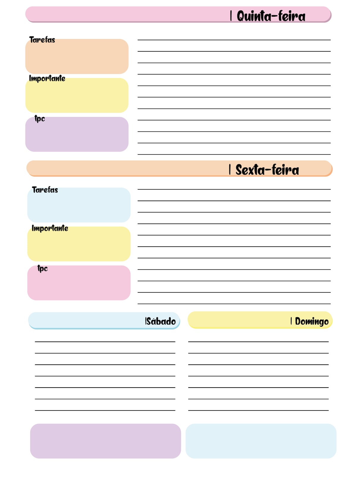 Agenda in Portuguese 2023-2024 Weekly School School Year Printable Pdf ...