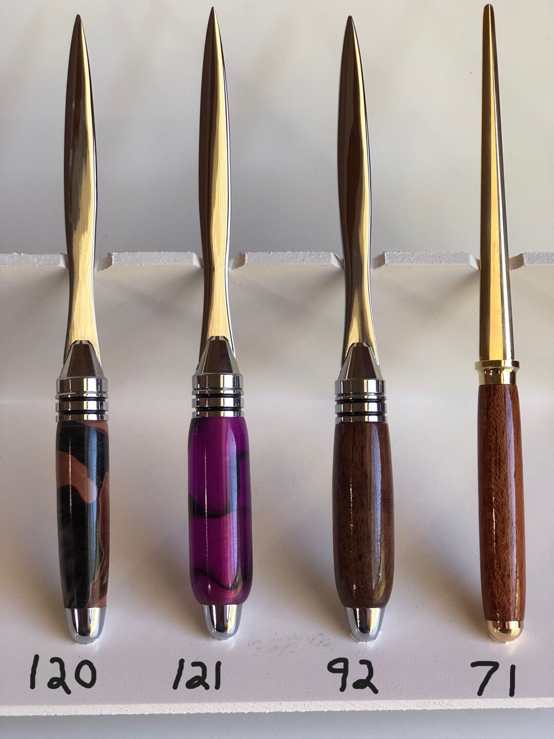 Hand Turned Acrylic Letter Opener Letter Opener Handmade - Etsy