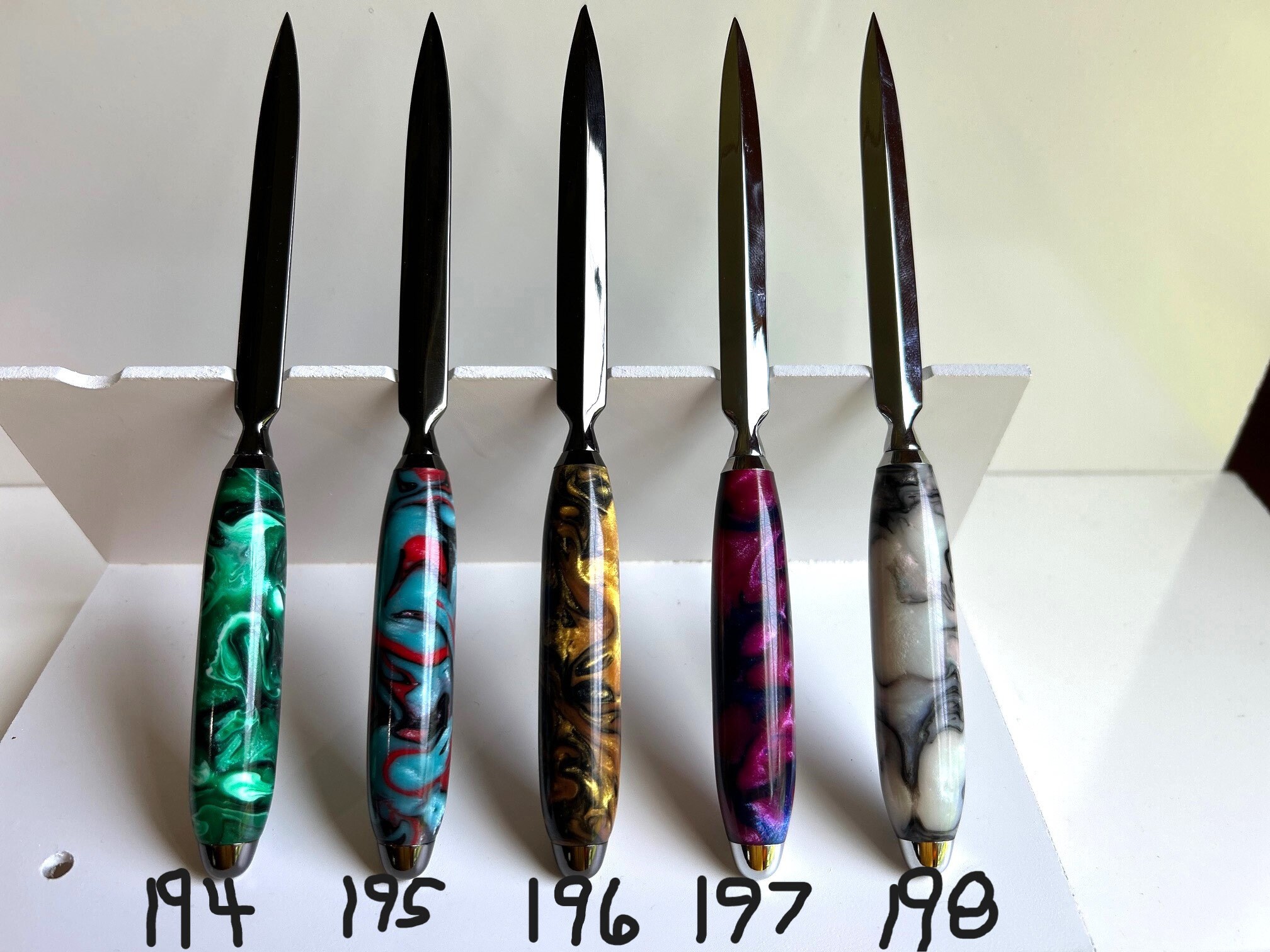 Hand Turned Acrylic Letter Opener, Letter Opener, Handmade Letter ...