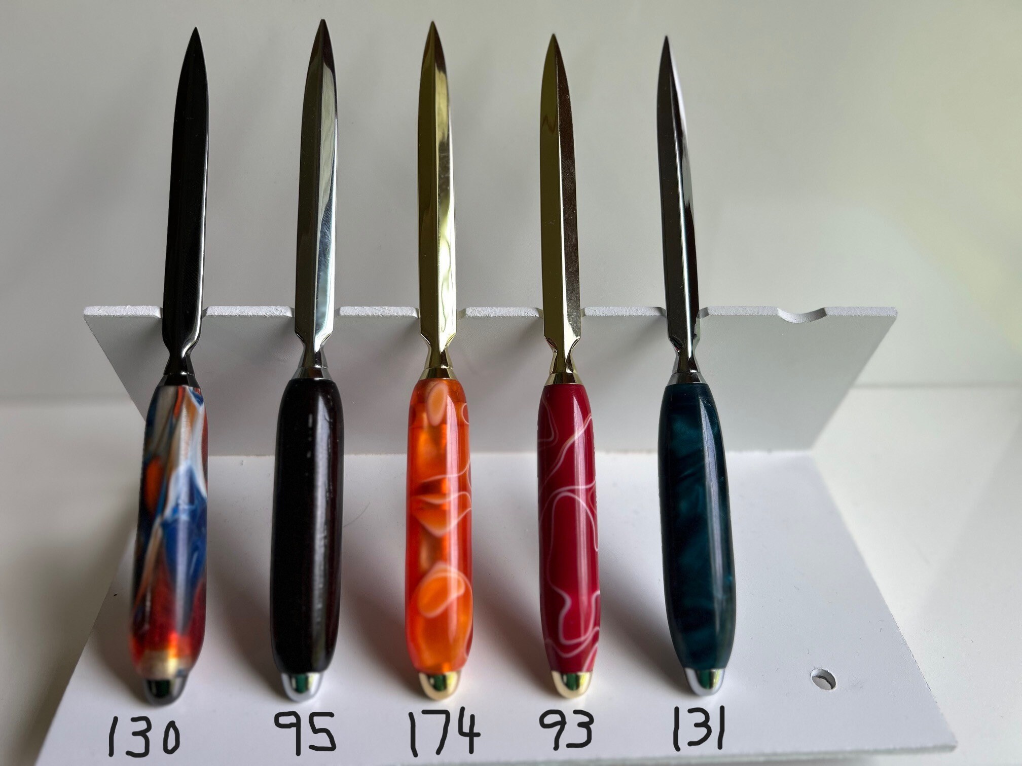 Hand Turned Acrylic Letter Opener, Letter Opener, Handmade Letter ...