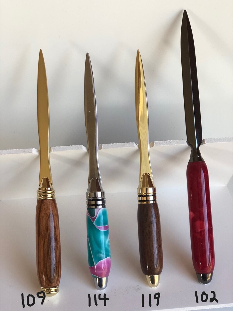 Hand Turned Acrylic Letter Opener Letter Opener Handmade - Etsy