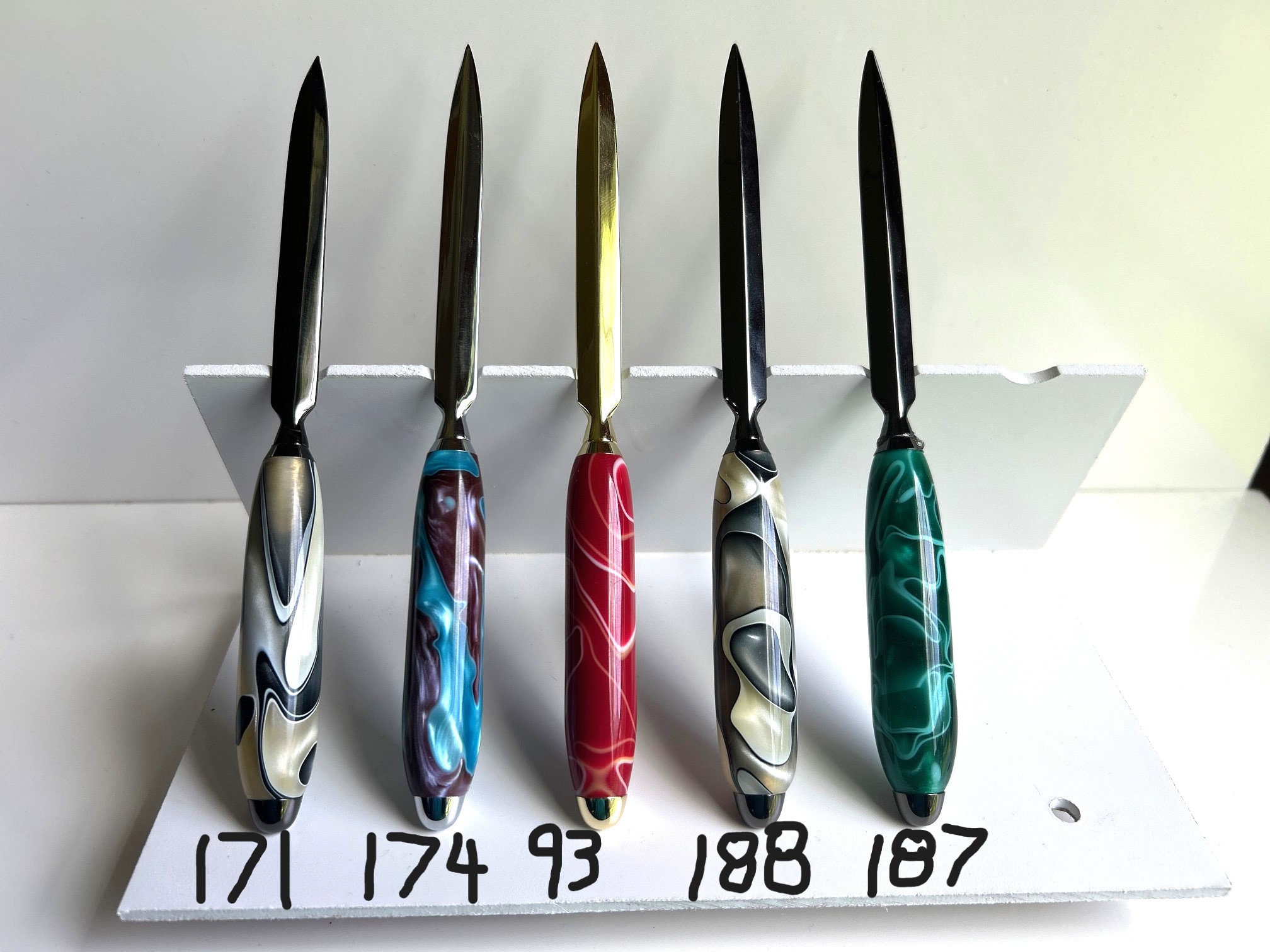 Hand Turned Acrylic Letter Opener, Letter Opener, Handmade Letter ...