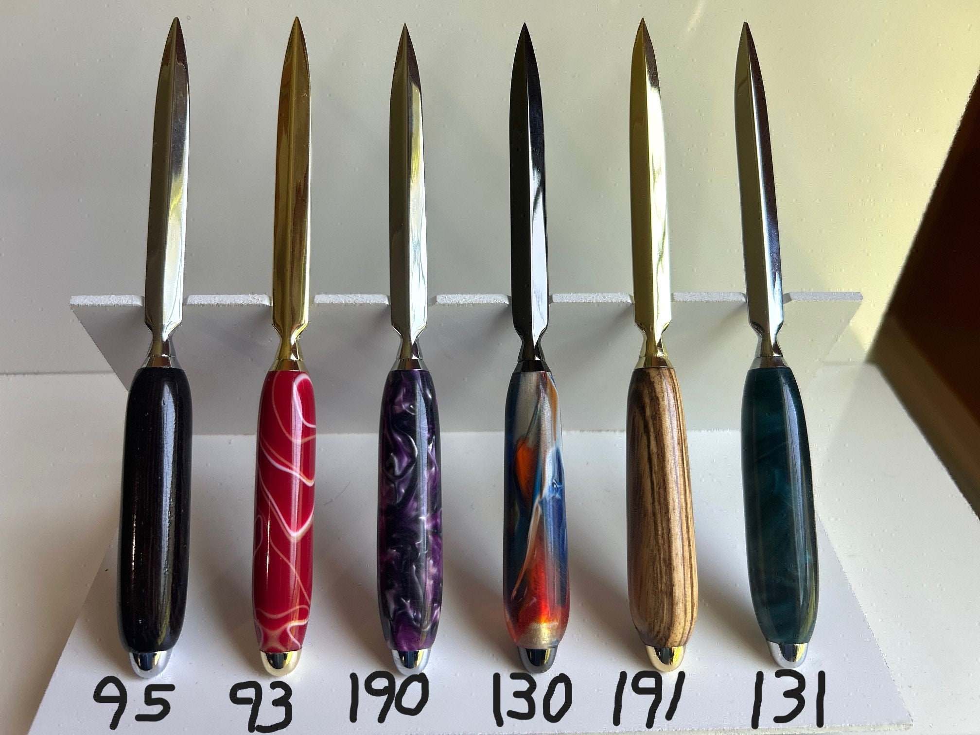 Hand Turned Acrylic Letter Opener, Letter Opener, Handmade Letter ...